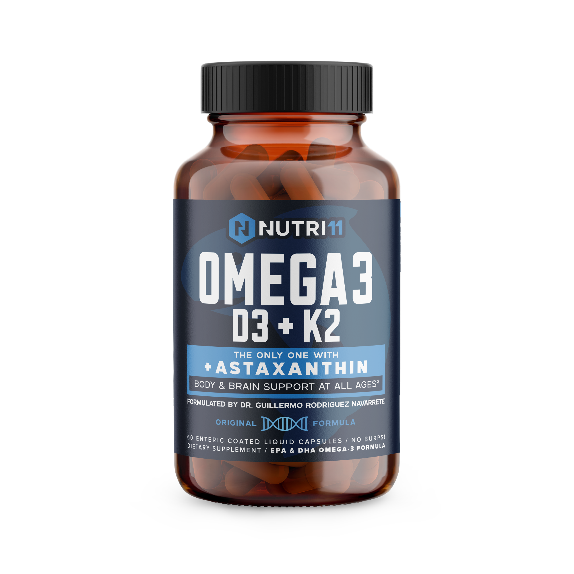 Omega 3 + D3 + K2 with Astaxanthin - Nutri11